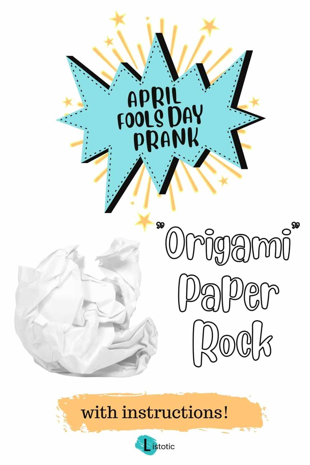 The Ultimate April Fools Day Prank- Origami Rock Tutorial ⋆ Listotic